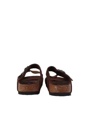 BIRKENSTOCK Arizona Suede Leather Sandals - Red