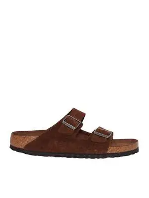 BIRKENSTOCK Arizona Suede Leather Sandals - Red