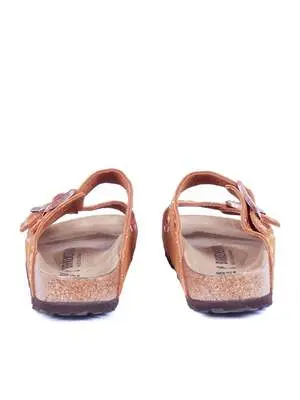 BIRKENSTOCK Arizona Rivet Suede Leather Sandals - Red