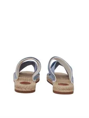 Chloé Sandals With Logo Straps - Blu