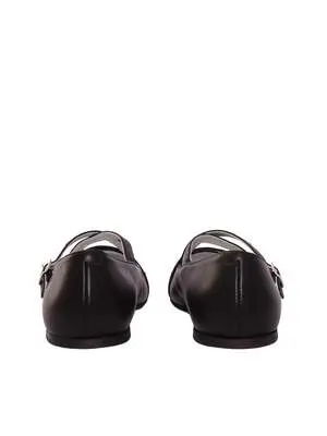 TWIN SET GIRL Leather Ballerinas