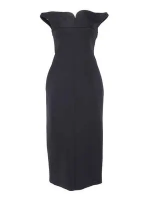 Philosophy Di Lorenzo Serafini Midi Dress With Sweetheart Neckline - Red