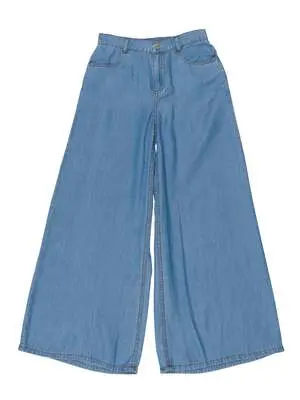 TWIN SET GIRL Cropped Chambray Pants