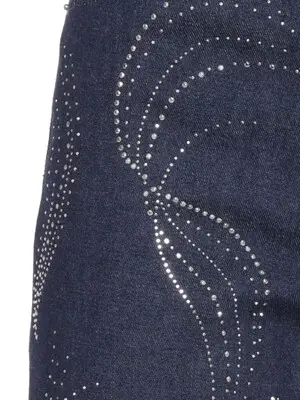 DONDUP Pantalone Amber Strass - Blu