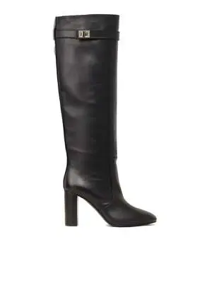 VIA ROMA 15 Knee High Boots With Strap - Red