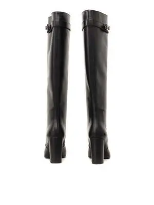 VIA ROMA 15 Knee High Boots With Strap - Red