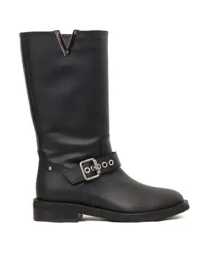 VIA ROMA 15 Buckled Biker Boots