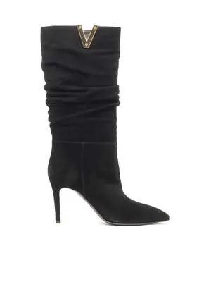 VIA ROMA 15 Arricciati 3/4 Boots - Red