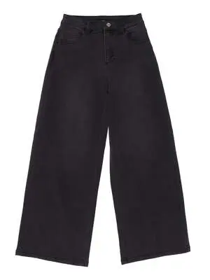 TWIN SET GIRL Wide Leg Denim Pants