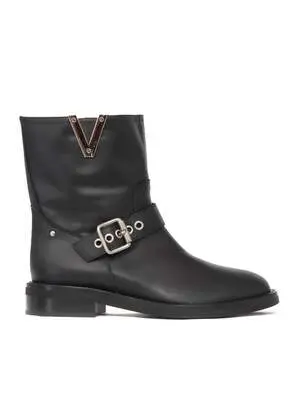 VIA ROMA 15 Biker Boots With Buckle Detail