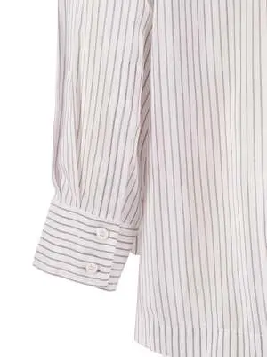 Peserico Striped Button-down Shirt - Red