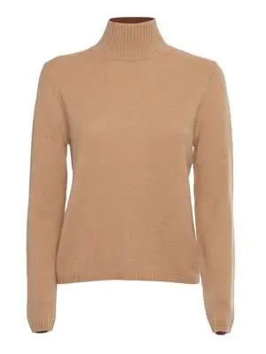 KANGRA Regular Fit Turtleneck Top - Red