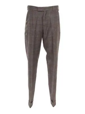 PT TORINO Pleated Trousers With Pocket Detail - Red