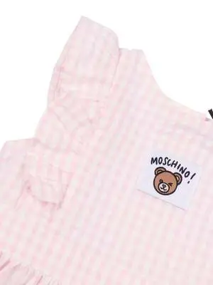 Moschino Gingham Check Dress With Ruffles