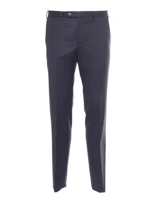 PT TORINO Slim Flat Front Trousers - Blu