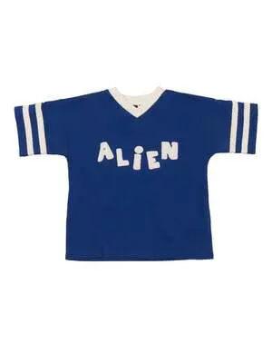 MINI RODINI Alien Appliqué Short Sleeve Tee