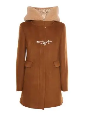 FAY Toggle Coat With Teddy Details