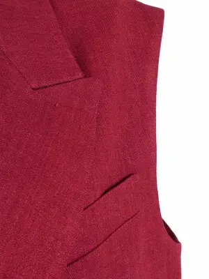 Max Mara Aia Sleeveless Jacket - Red