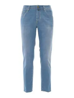 Jacob Cohen Slim Cropped Carrot Pants - Blue