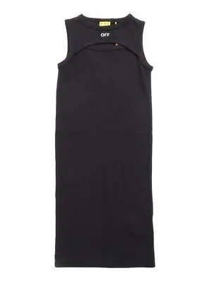 Off-White Ribbed Dress