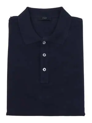 FAY Pique Stretch Polo - Blu