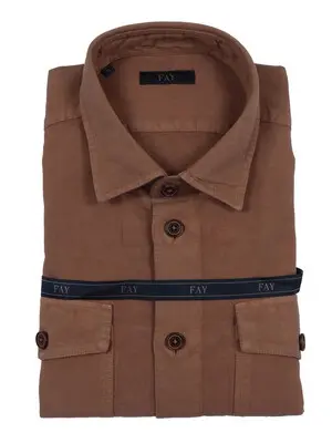 FAY Overshirt With Pockets - Red