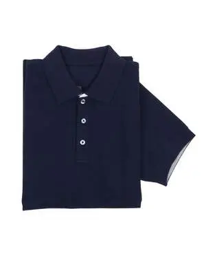 FAY Polo Db Collar Piquet - Blu