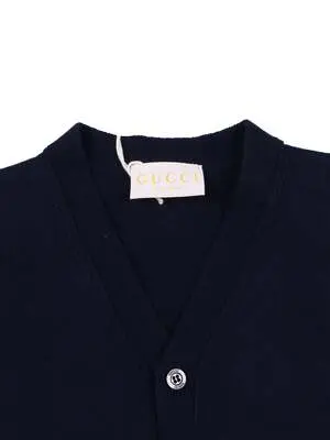 Gucci Long Sleeve Plain Knit Cardigan