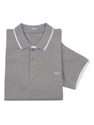 FAY Polo Shirt With Striped Collar - Other