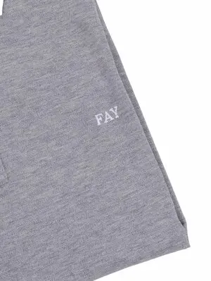 FAY Polo Shirt With Striped Collar - Other