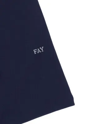 FAY Polo With Striped Details - Blu
