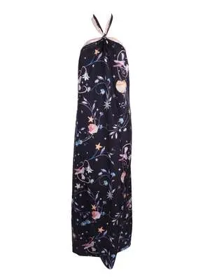 FORTE_FORTE Twill 'deliverance' Print Maxi Dress