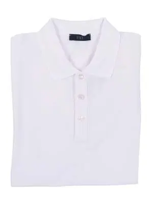 FAY Polo Piquet Stretch - White