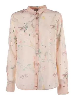FORTE_FORTE Regular Voile Stampa 'deliverance' Shirt