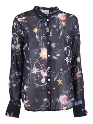 FORTE_FORTE Regular Voile Stampa 'deliverance' Shirt - Blu