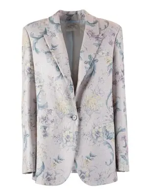 FORTE_FORTE Hopsack Viscosa Lino Jacket