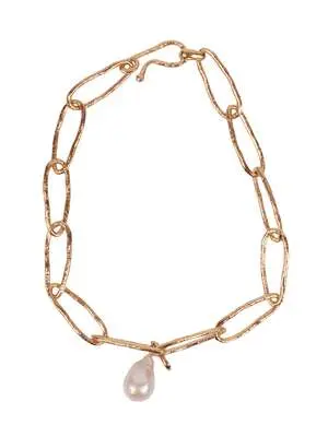 FORTE_FORTE Sculptural Necklace With Pearl - Gold