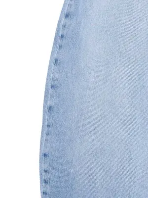 ROTATE BY BIRGER CHRISTENSEN Draped Barrel Leg Jeans - Blu