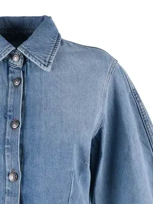 ROTATE BY BIRGER CHRISTENSEN Fitted Denim Shirt