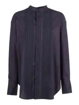 FORTE_FORTE Poplin Shirt With Embroidery - Blu