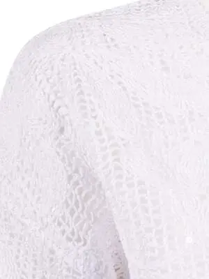 KANGRA Cornely Embroidered Sequin Top - White