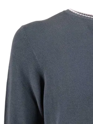 Fedeli Crew Neck Knitted Sweater - Blu