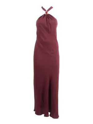FORTE_FORTE Abito Chic Elemento Scultura Crepe Marocaine - Red