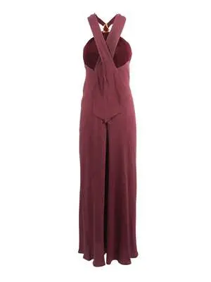 FORTE_FORTE Abito Chic Elemento Scultura Crepe Marocaine - Red