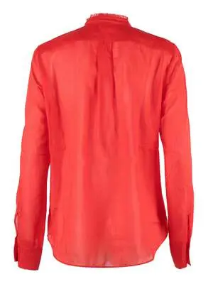 FORTE_FORTE Serafino Voile Shirt With Lace Details