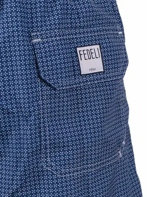 Fedeli Woven Swim Trousers - Blu