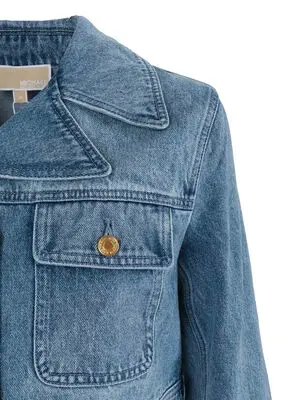 Michael Kors Cropped Denim Jacket - Blu