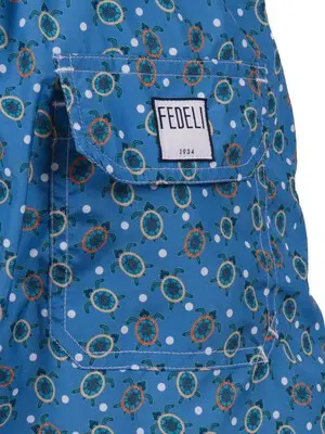 Fedeli Woven Swim Trousers - Blu