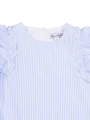 TARTINE & CHOCOLAT Tartine Et Chocolat Striped Ruffled Dress