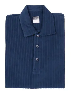 Fedeli Polo Shirt S/s Knitted - Blu